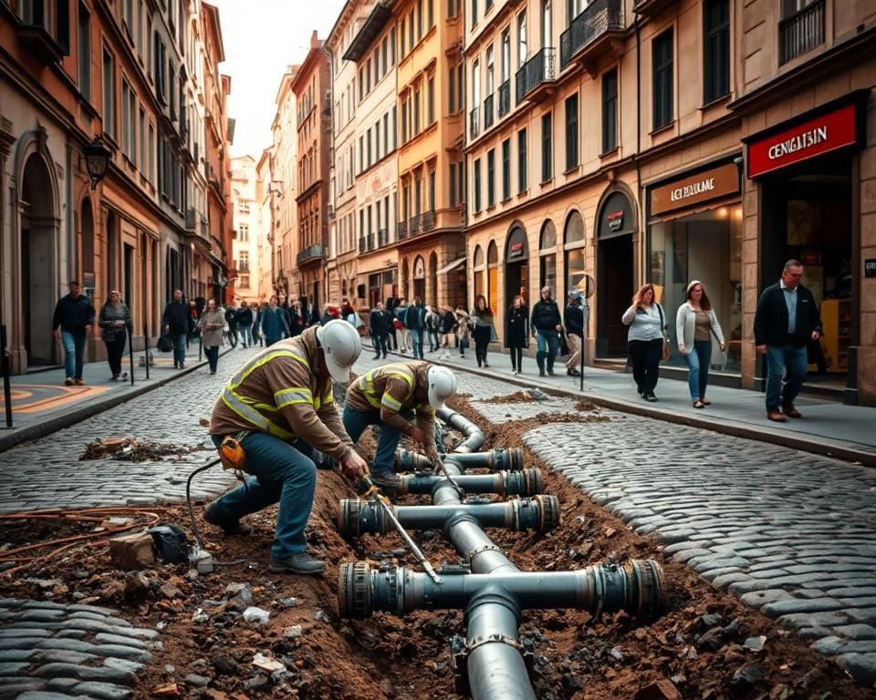 Hoe leg je nieuwe leidingen aan in historische straten? | belavi.nl
